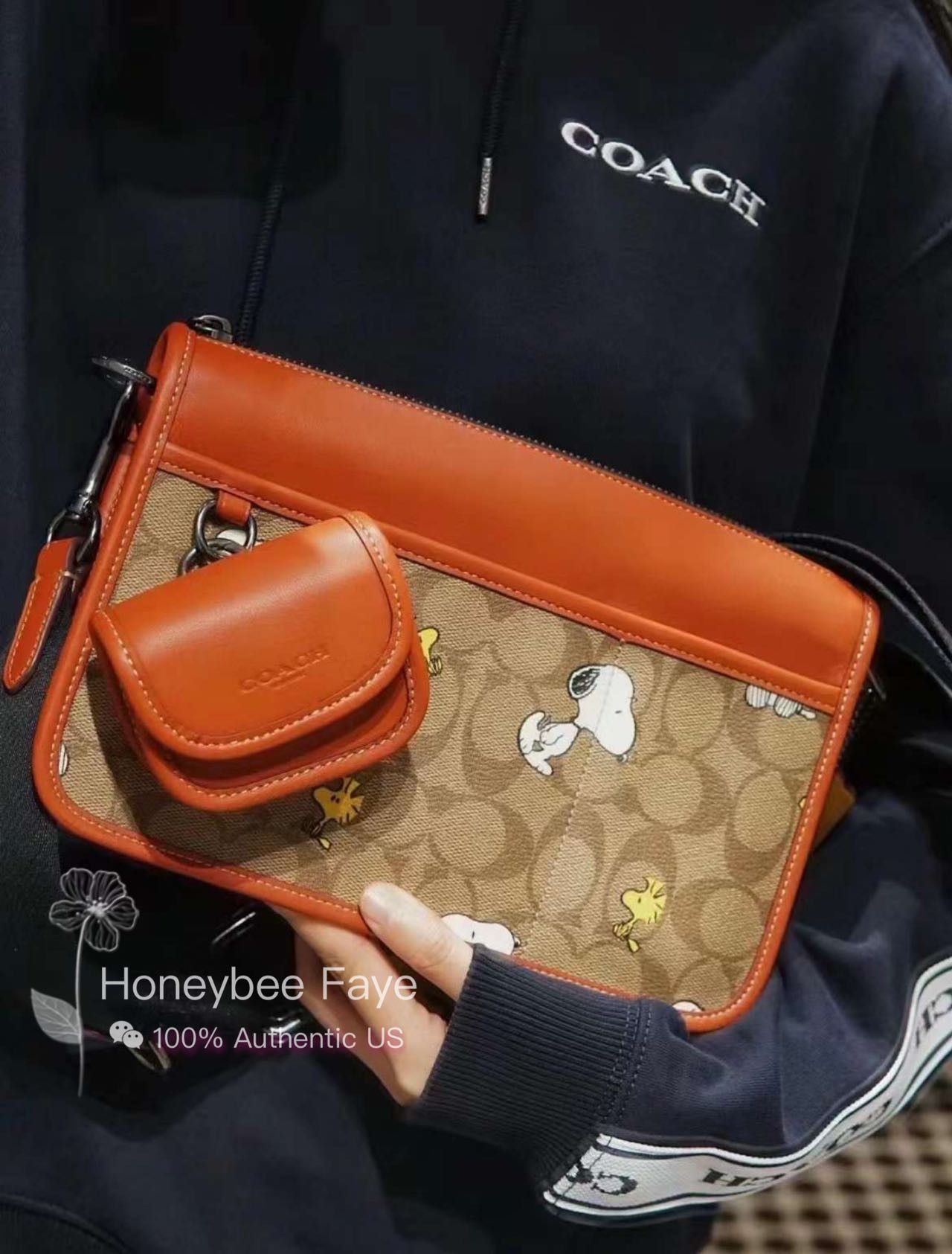 Coach Peanuts Heritage Convertible Crossbody With Snoopy Woodstock ...