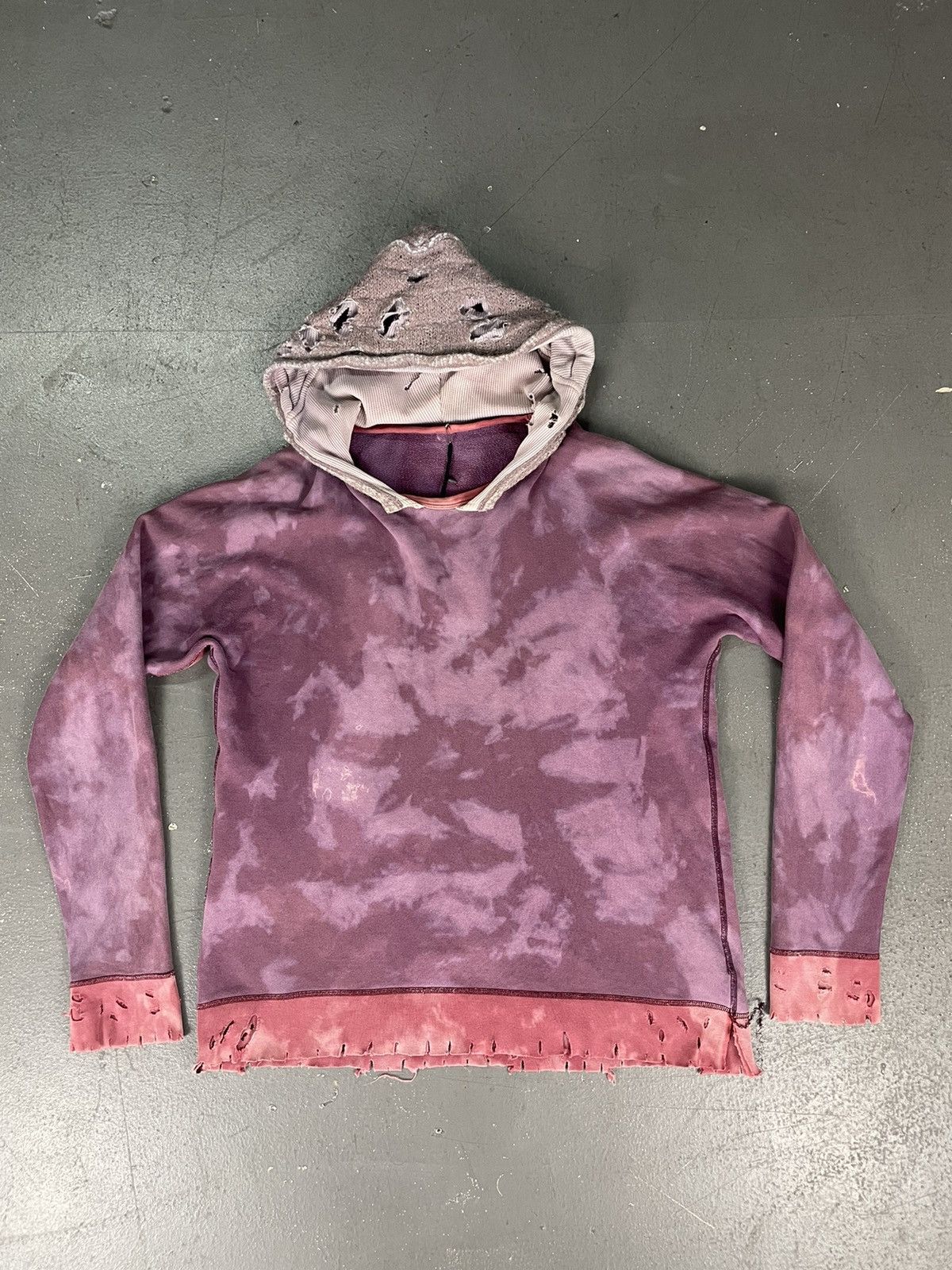 Japanese Brand × NADA Rebirth To Tabura Rasa Distressed Bleached Hoodie ...