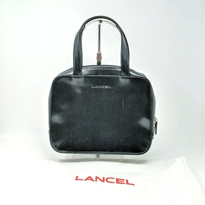 Lancel Vintage Lancel Black Leather Full Zip Top Handle Handbag Pur | Grailed