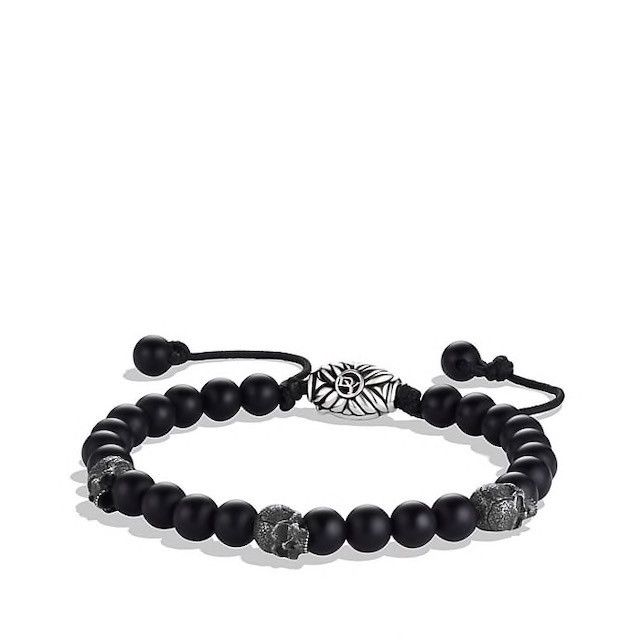 David Yurman BRAND NEW David Yurman Skull Onyx Bead Bracelet | Grailed