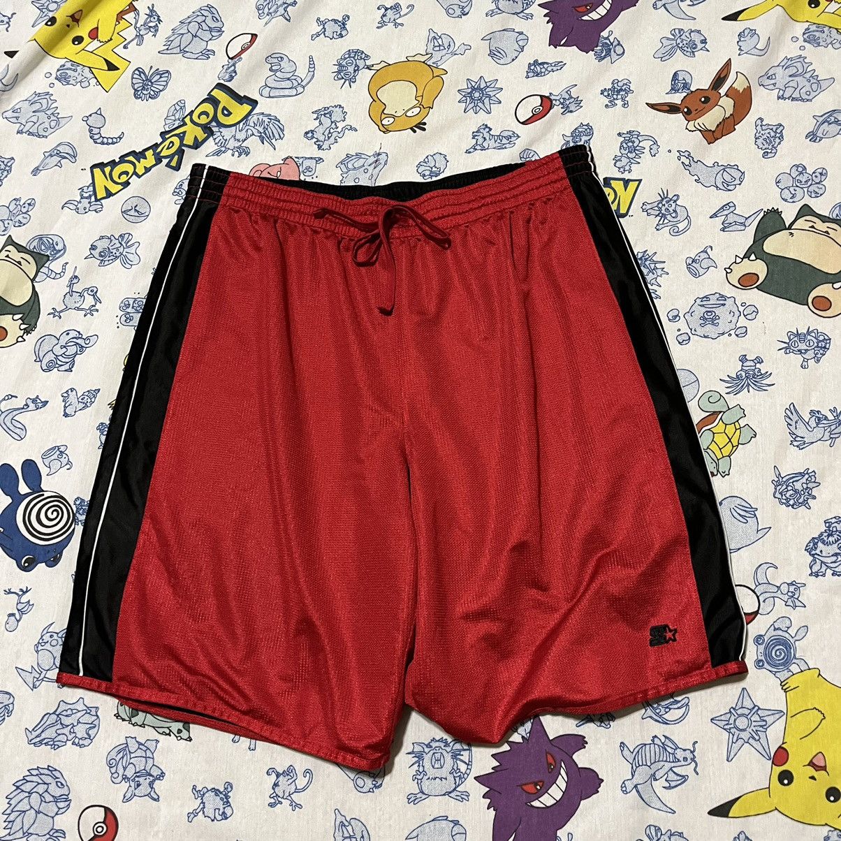 Vintage Vintage 2000s Starter Reversible Red/Black Basketball Shorts ...