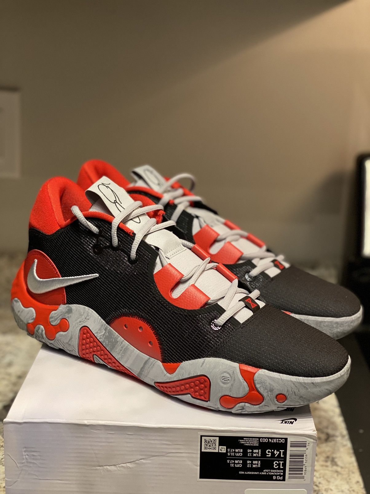 Nike Pg6 Bred Nike Basketball 🏀 Shoe | Grailed