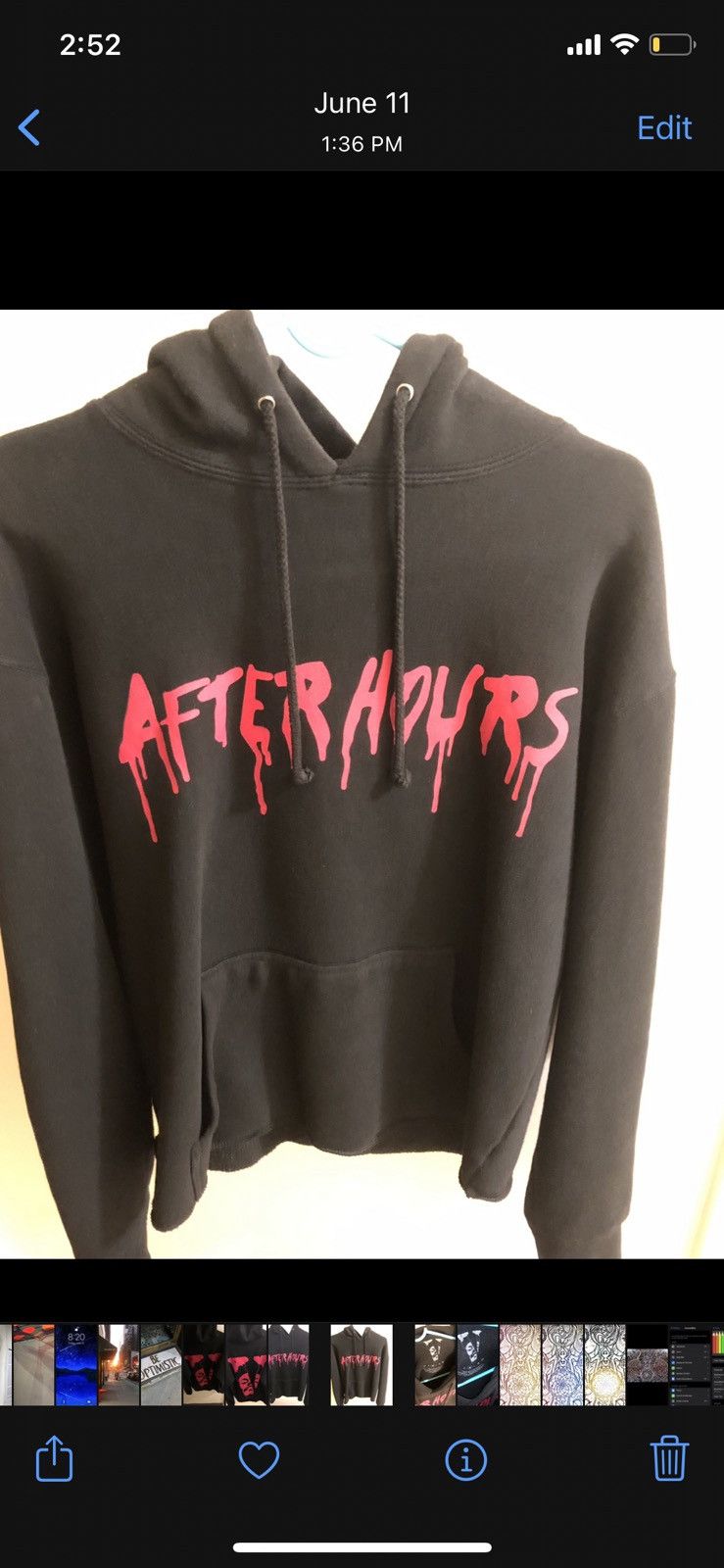 Vlone After Hours Vlone blood drip hoodie | Grailed