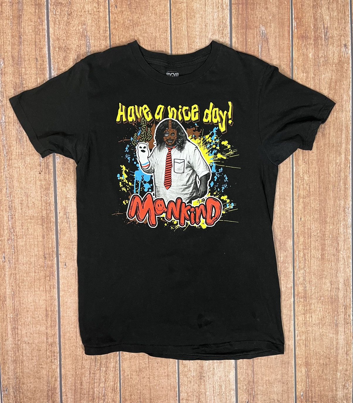 Vintage Vintage Wwe Mankind smiley face tee Have a nice wrestling | Grailed