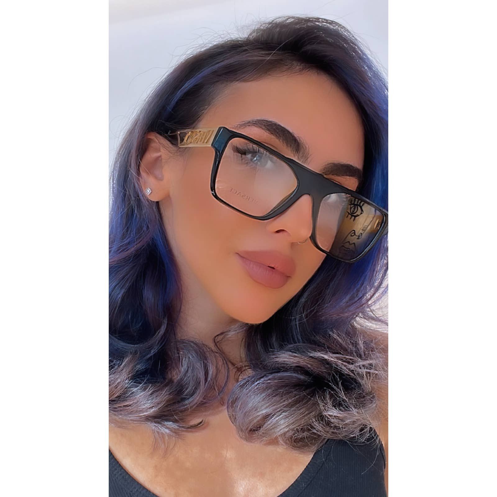 Versace NEW Versace VE3326U GB1/87 Black Gold Eyeglasses Frames | Grailed