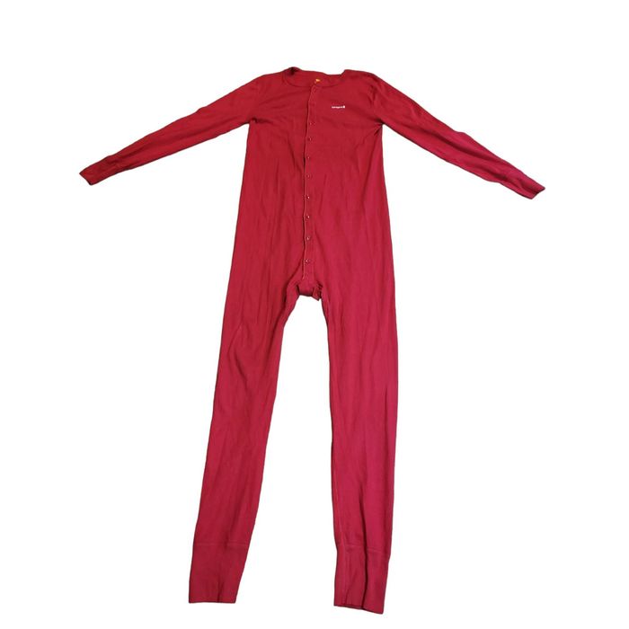Carhartt Carhartt Midweight Red Cotton Union Suit Long John Sz L Mens ...
