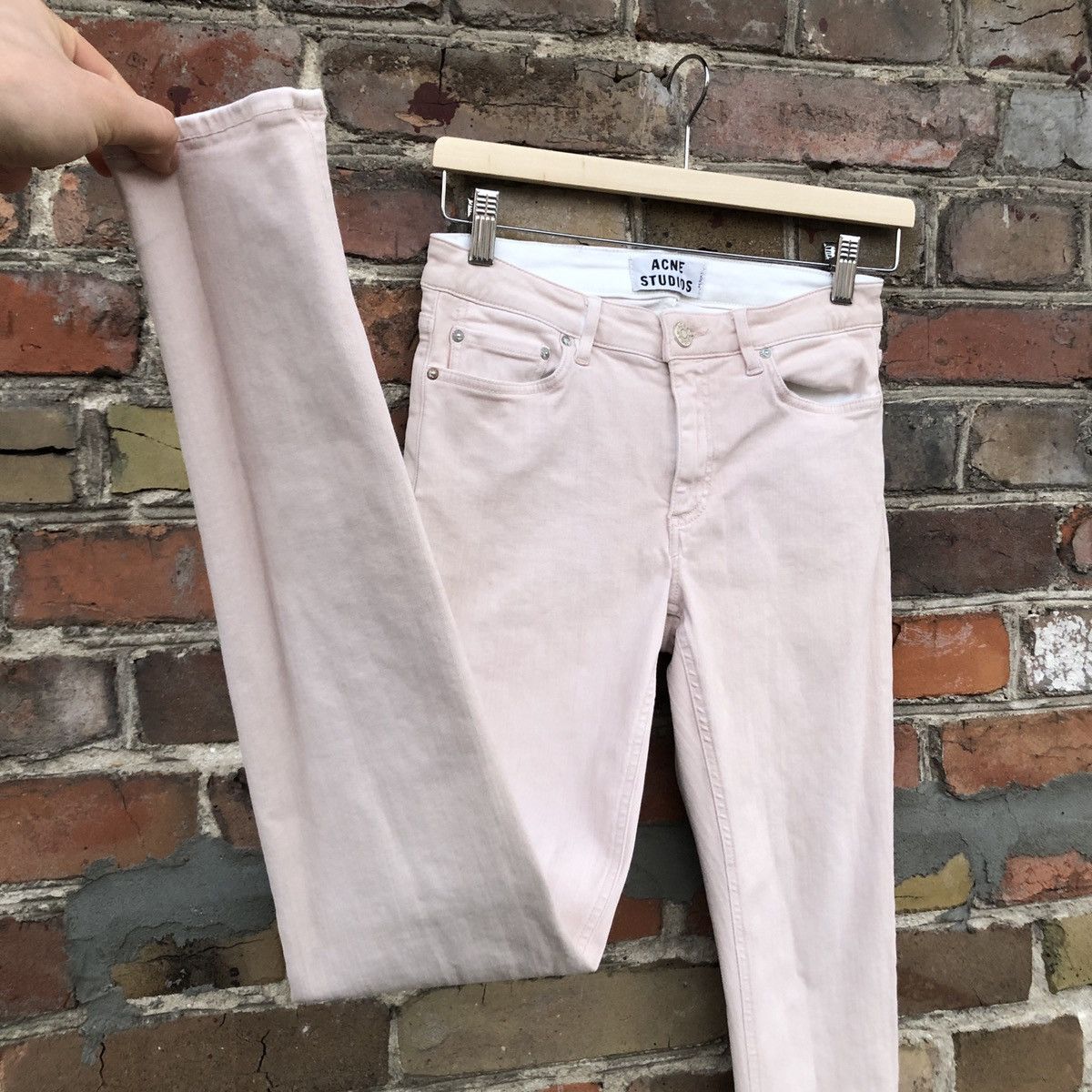 Acne Studios × Luxury × Streetwear Acne Studios Pink Skinny Jeans 28 x ...