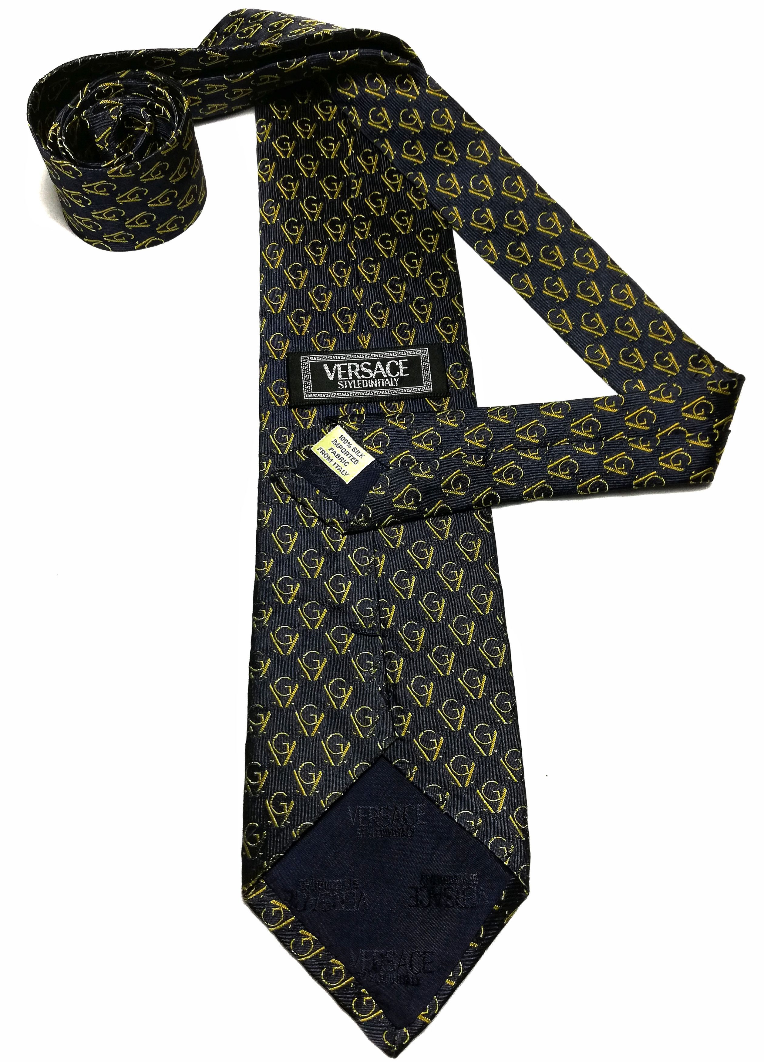 Very Rare 🔥Versace Styledinitaly Silk Imported Fabric From Italy Tie ...