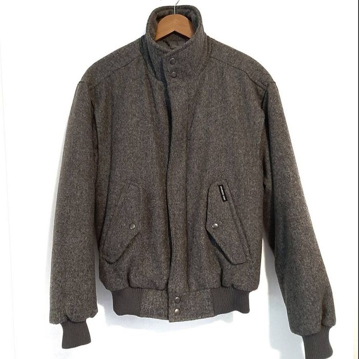 Members Only VINTAGE MEMBERS ONLY Gray Wool Bomber Jacket 38 Medium ...