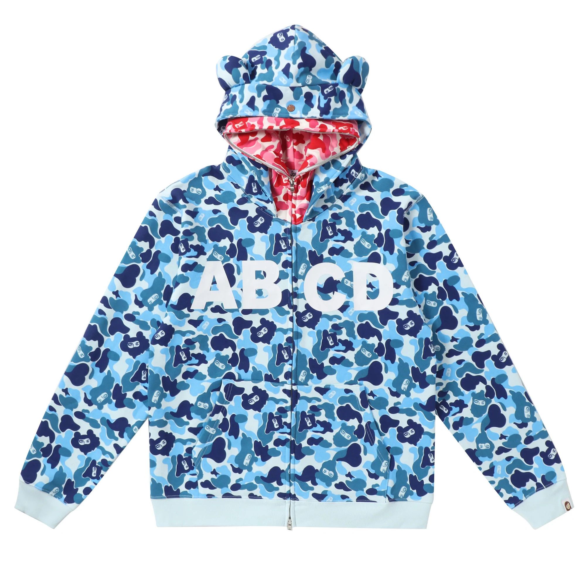 Japanese Brand × Streetwear Jose Wong ABCD Full Zip Double Hoodie BLUE ...