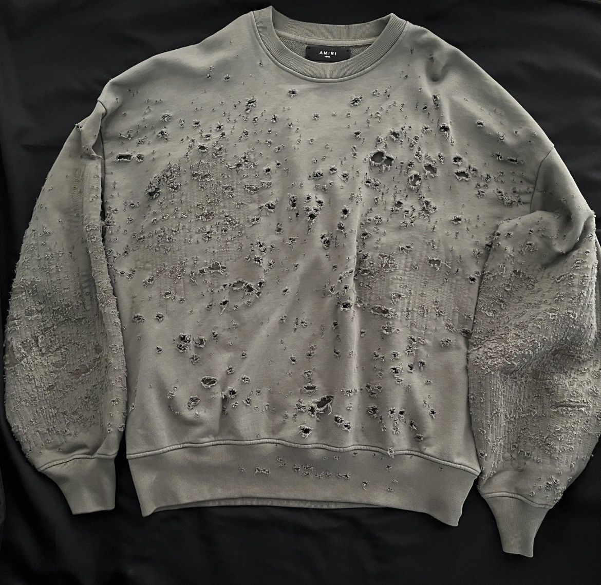 Amiri Amiri ripped sweatshirt | Grailed