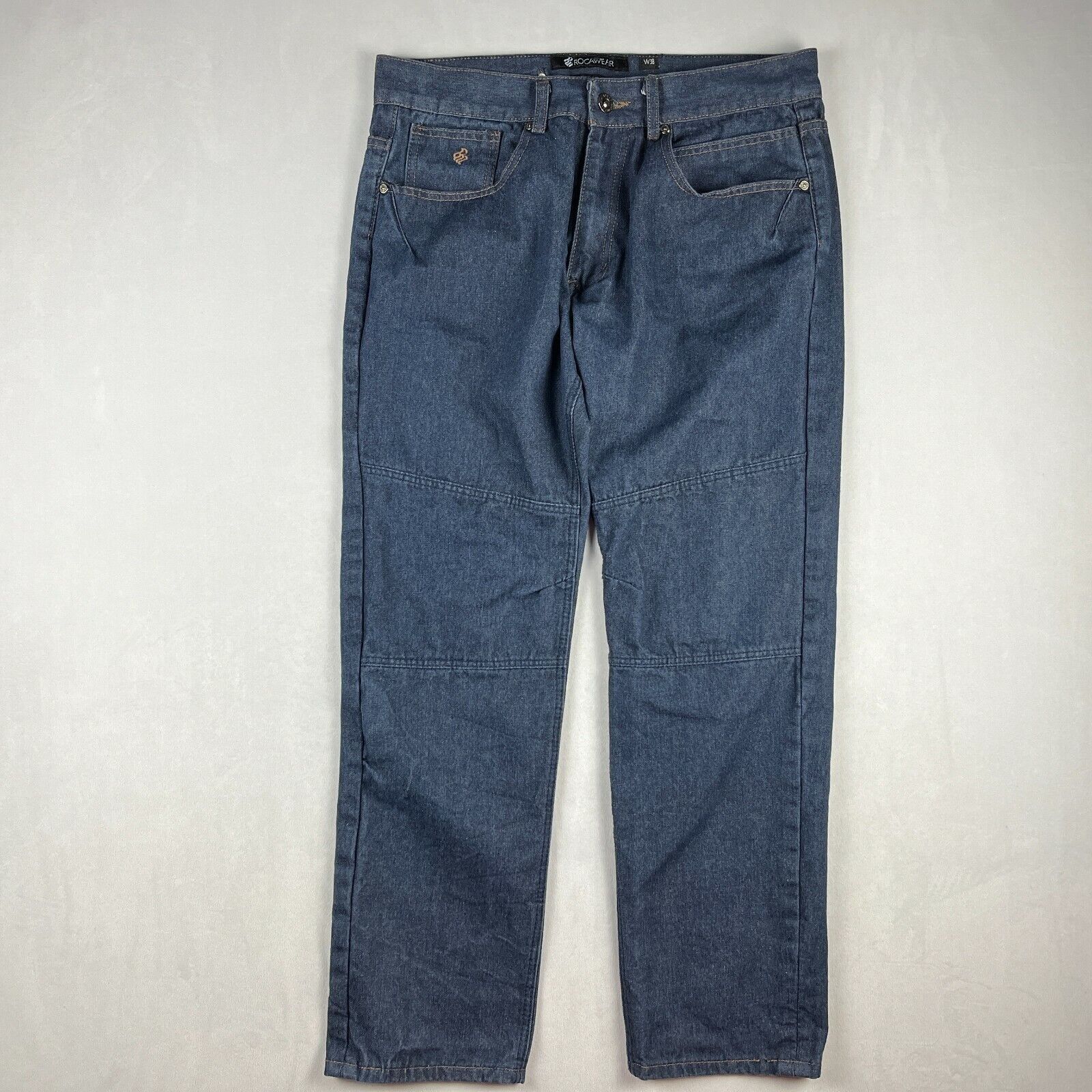 Rocawear Rocawear Jeans Mens 38x30 Dark Blue Denim Regular Tapered Fit ...