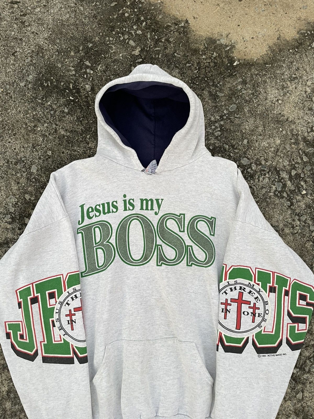 Vintage Vintage90s Jesus is my Boss Hoodie | Grailed