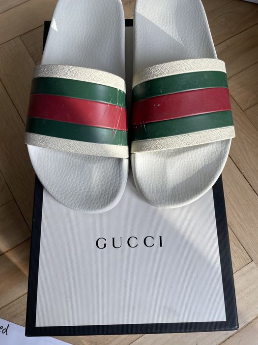 Gucci Gucci Flip Flops (White) | Grailed