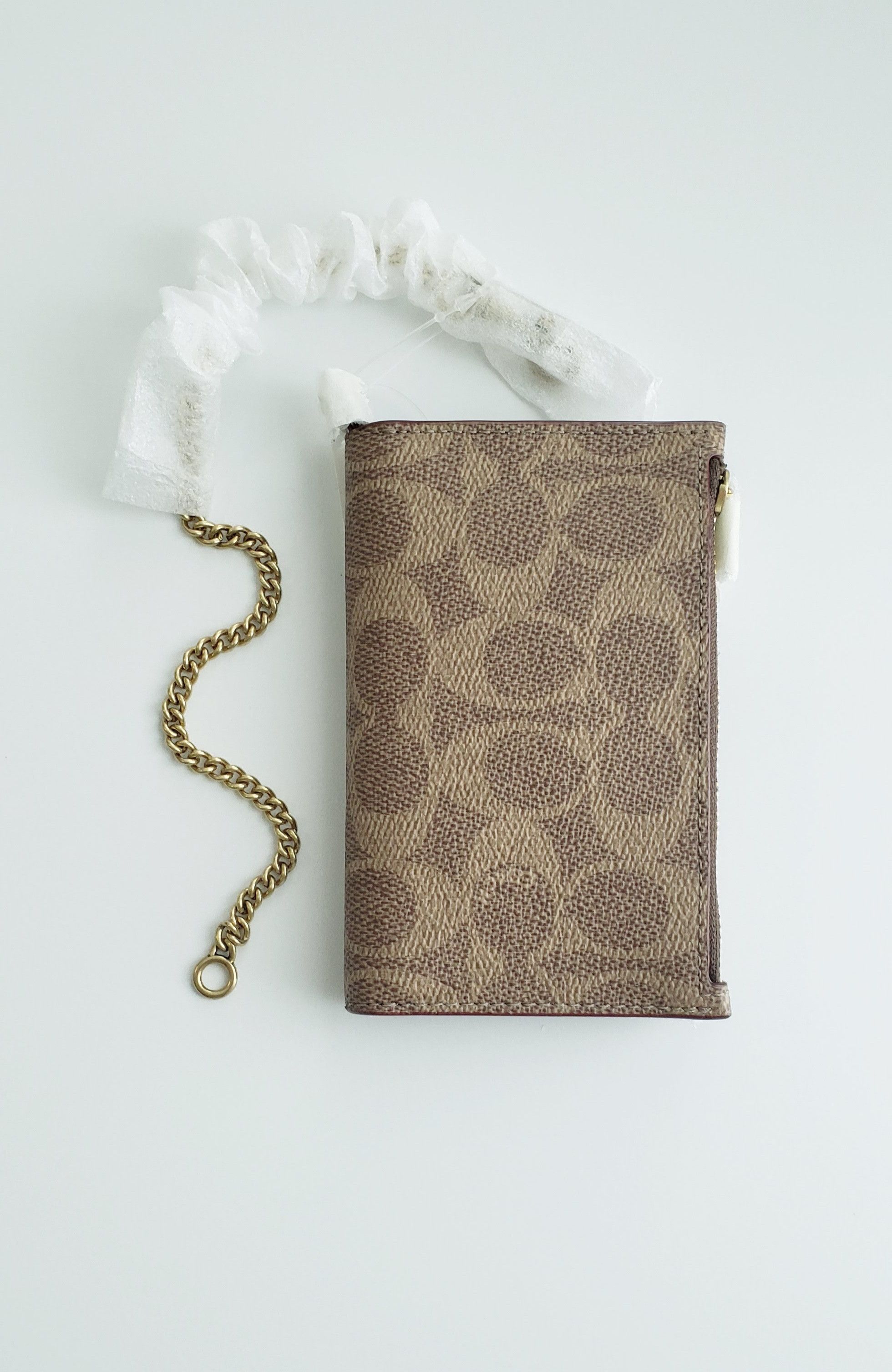 Coach COACH Zip Chain Card Case In Signature Canvas | Grailed