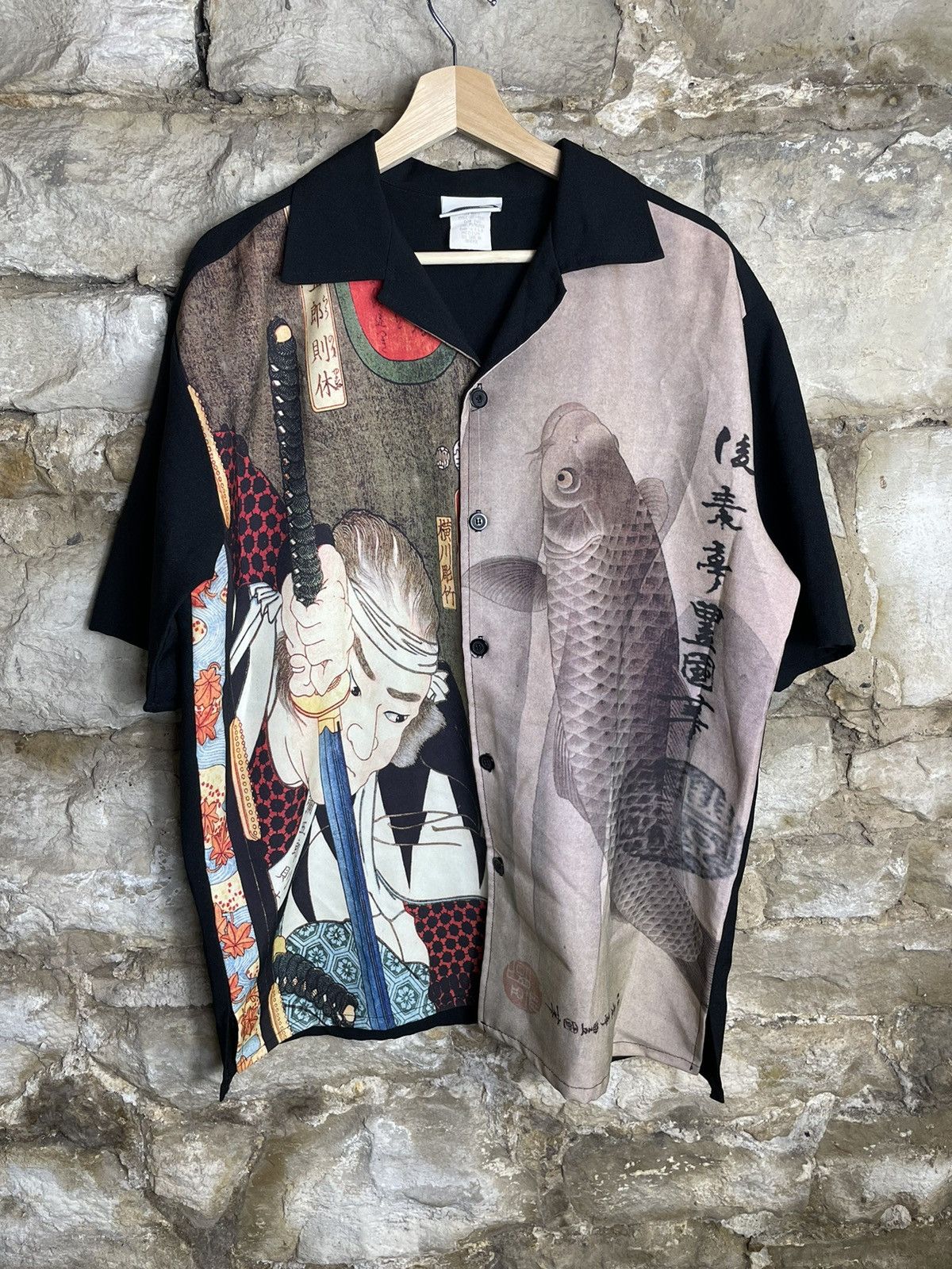 Vintage Vintage 90s Japanese Samurai Button up Graphic Made in USA ...