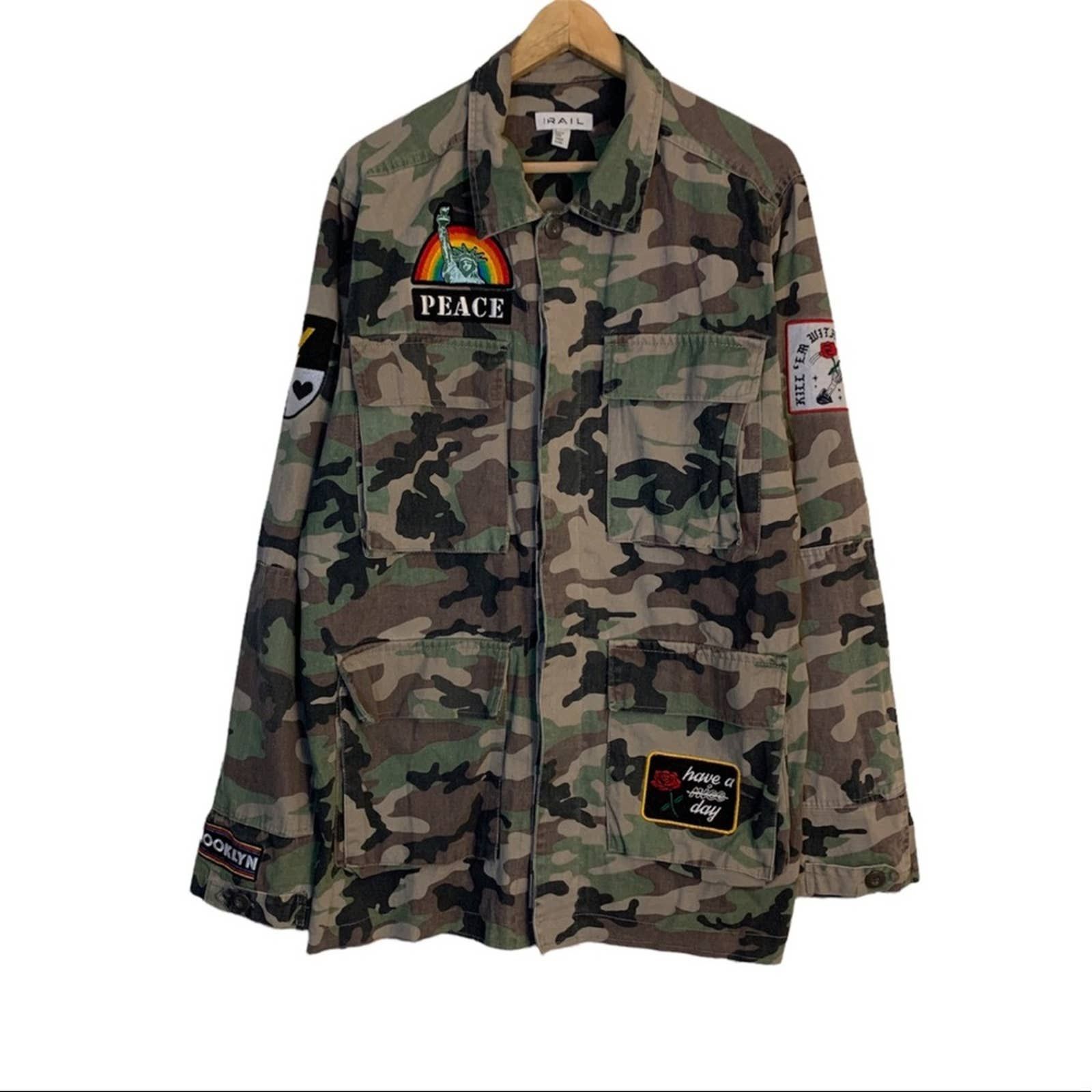 The Rail The Rail Camo Military Patch Jacket | Grailed