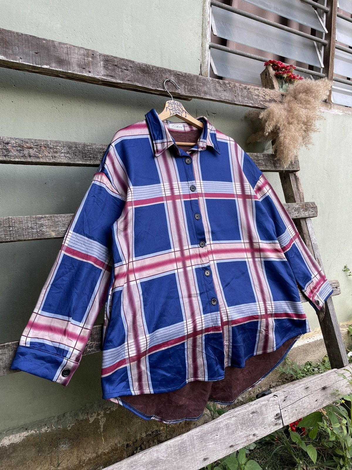 Flannel × Japanese Brand × Streetwear Japan Flannel Checkered Deep Pile ...