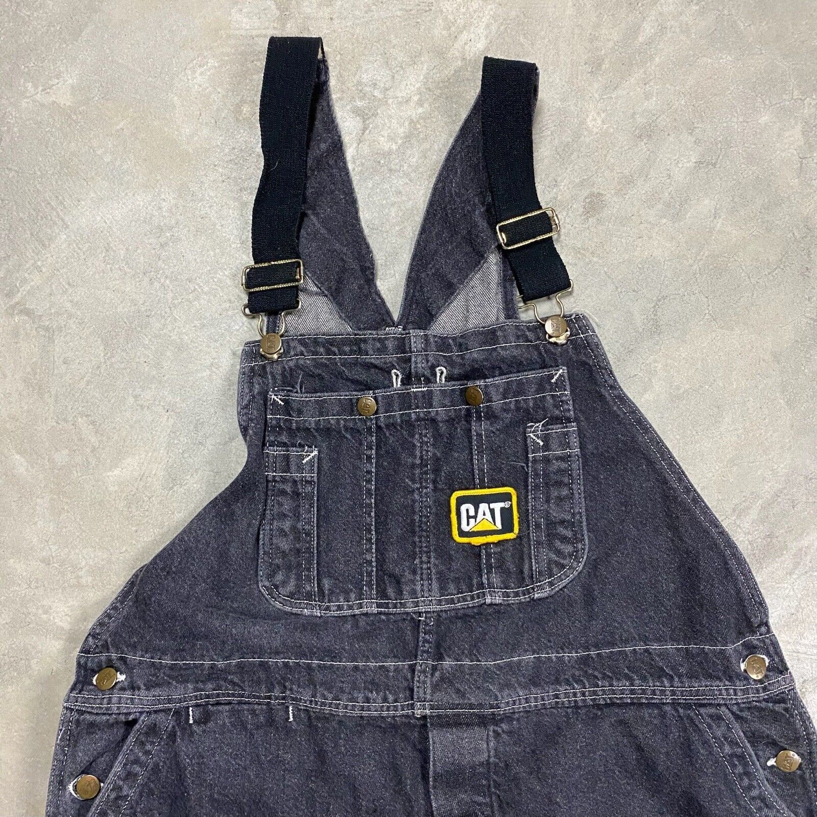 Vintage VTG CATERPILLAR CAT Denim Bib Overalls Jeans 40x31 Work ...