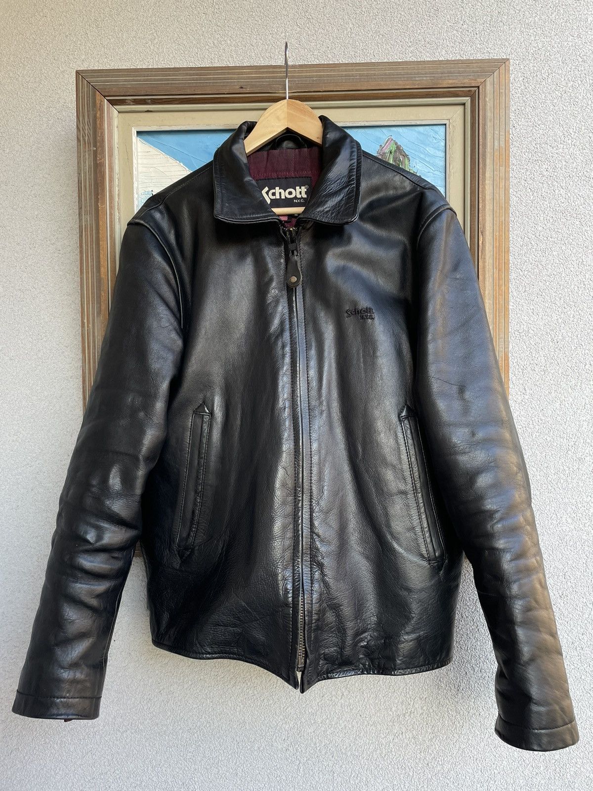 Schott Schott NYC Genuine Leather Jacket Made In USA Vintage Rare | Grailed