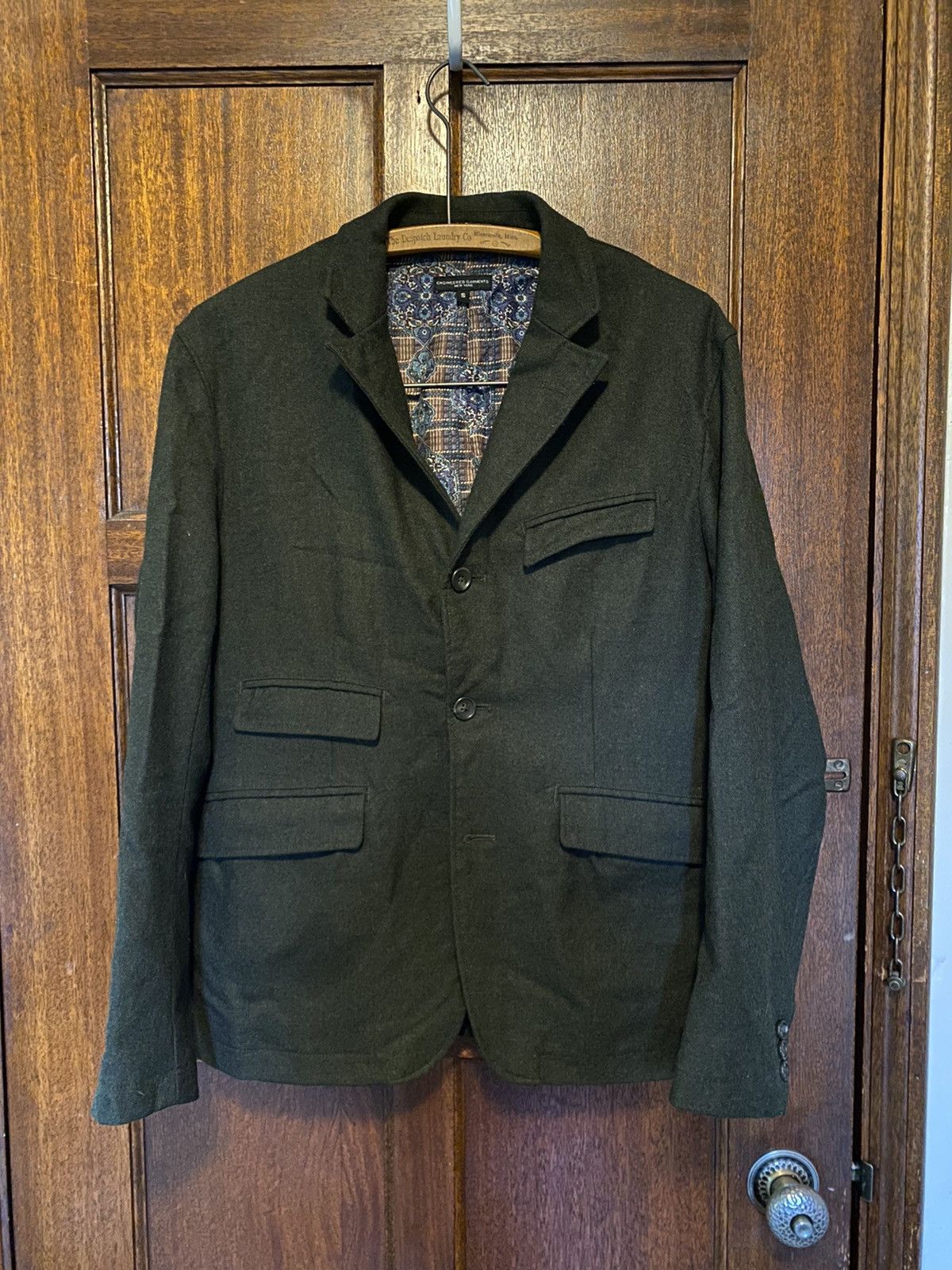 Engineered Garments “Andover” Jacket in Green Wool | Grailed