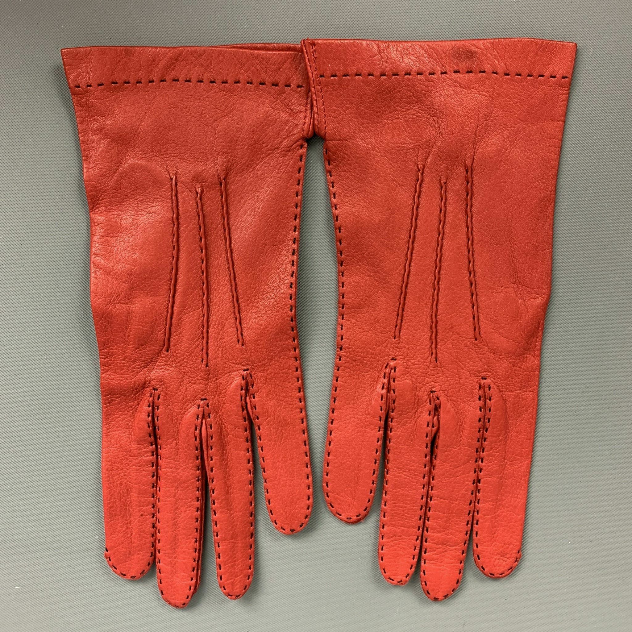 Vintage Red Leather Gloves | Grailed