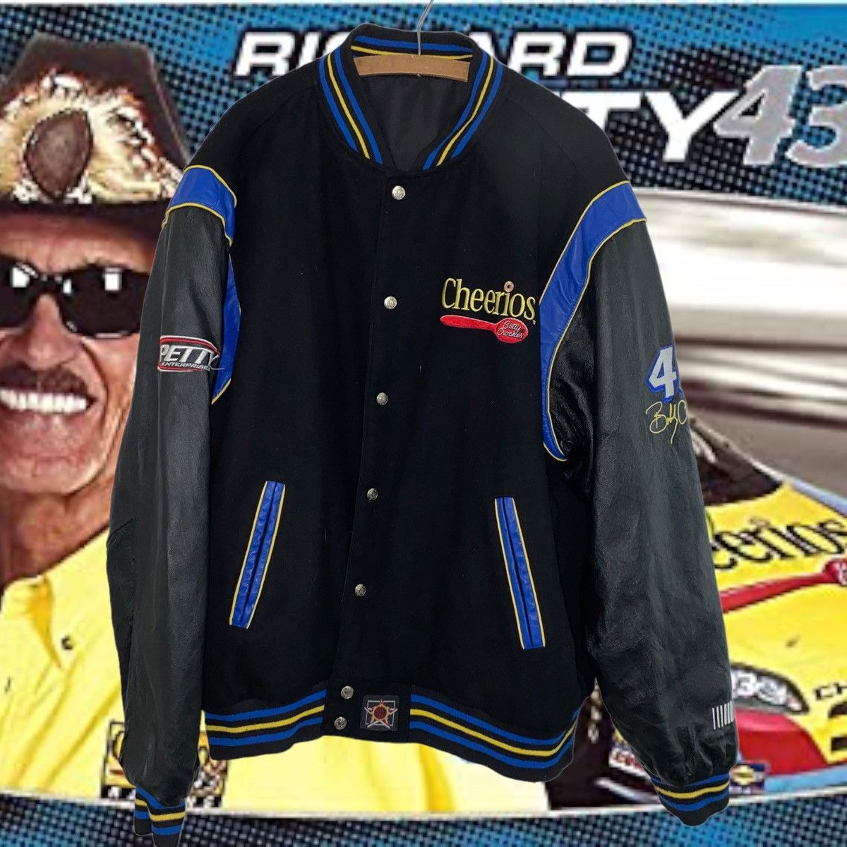 Vintage Vintage Nascar Bobby Labonte Cheerios Racing Leather Jacket ...
