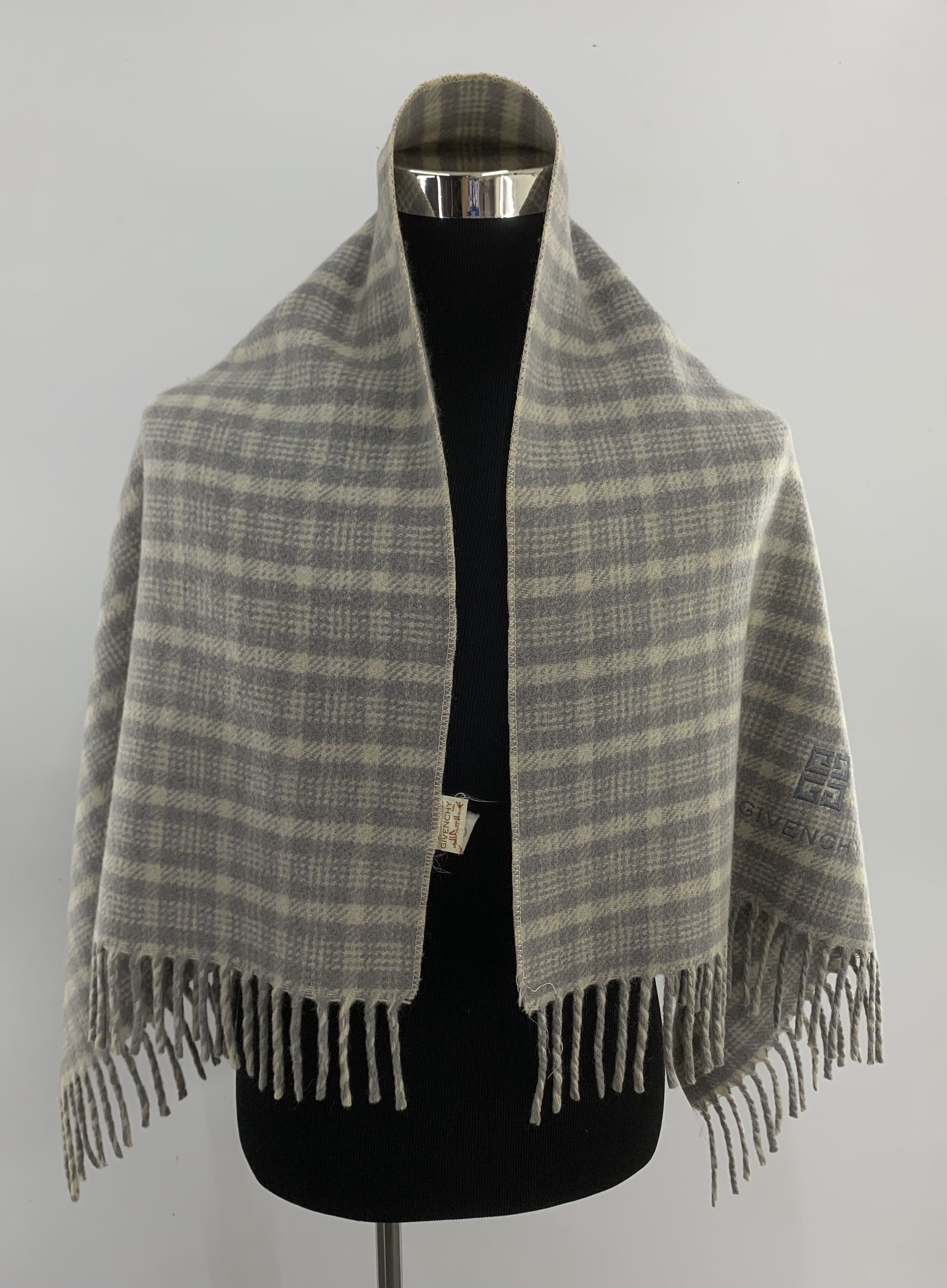 Vintage Givenchy Scarf Poncho Shawl Cape Blanket Wool | Grailed