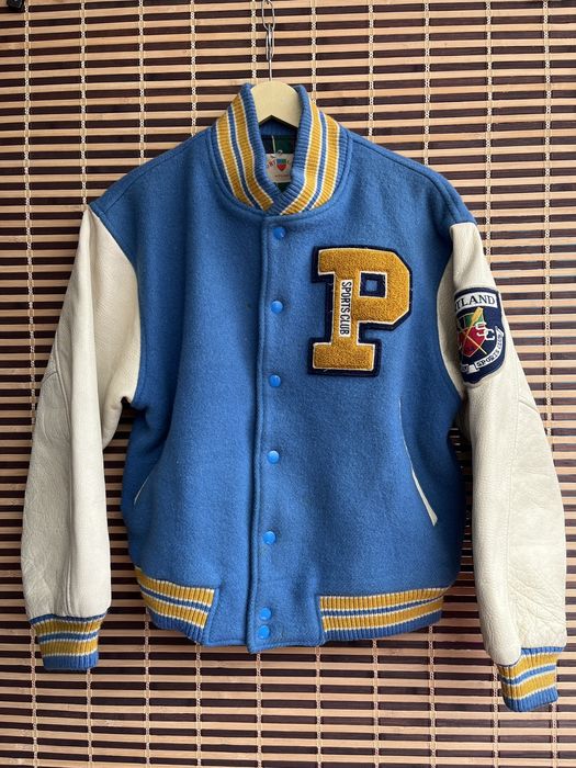 Vintage Vintage Portland Sports Club Varsity Jacket Bomber Leather ...