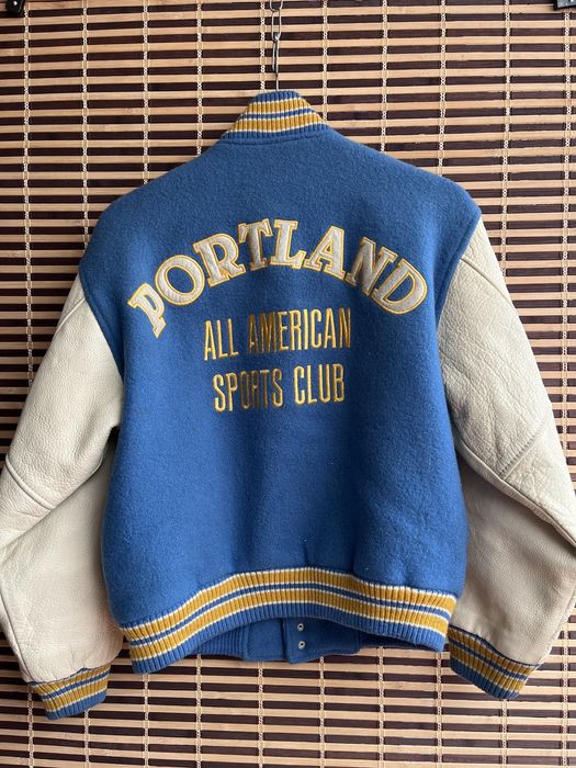 Vintage Vintage Portland Sports Club Varsity Jacket Bomber Leather ...
