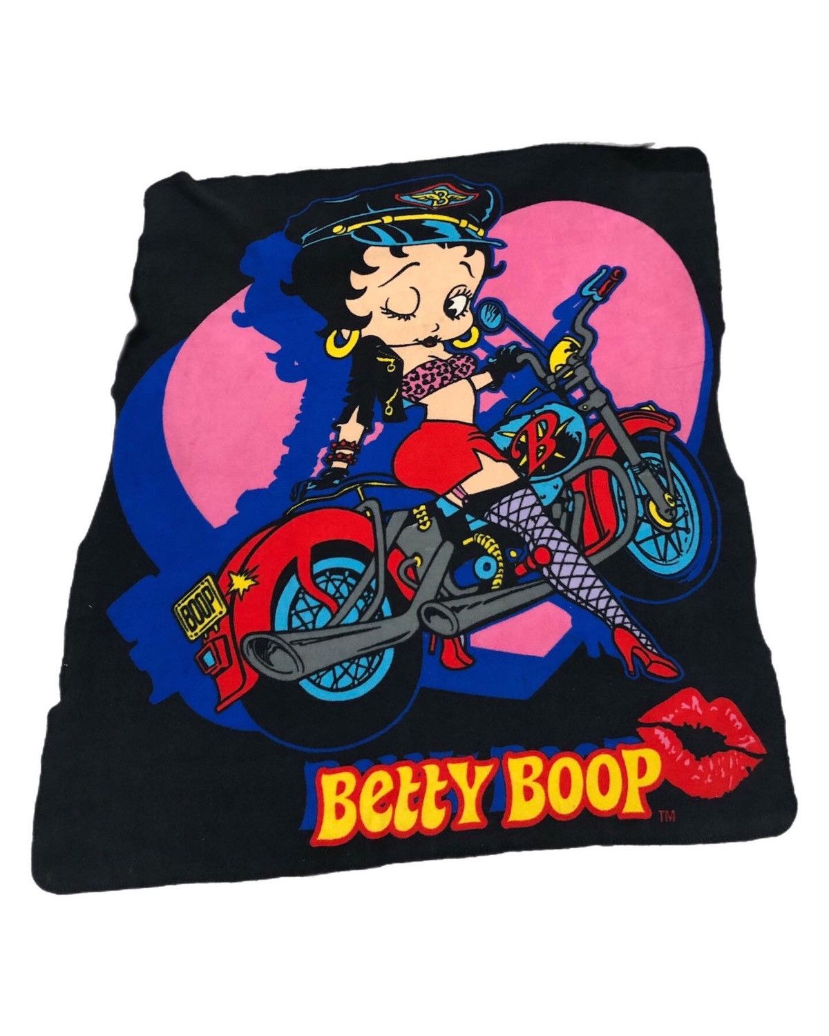 Vintage 2004 Biker Betty Boop Fleece Throw | Grailed