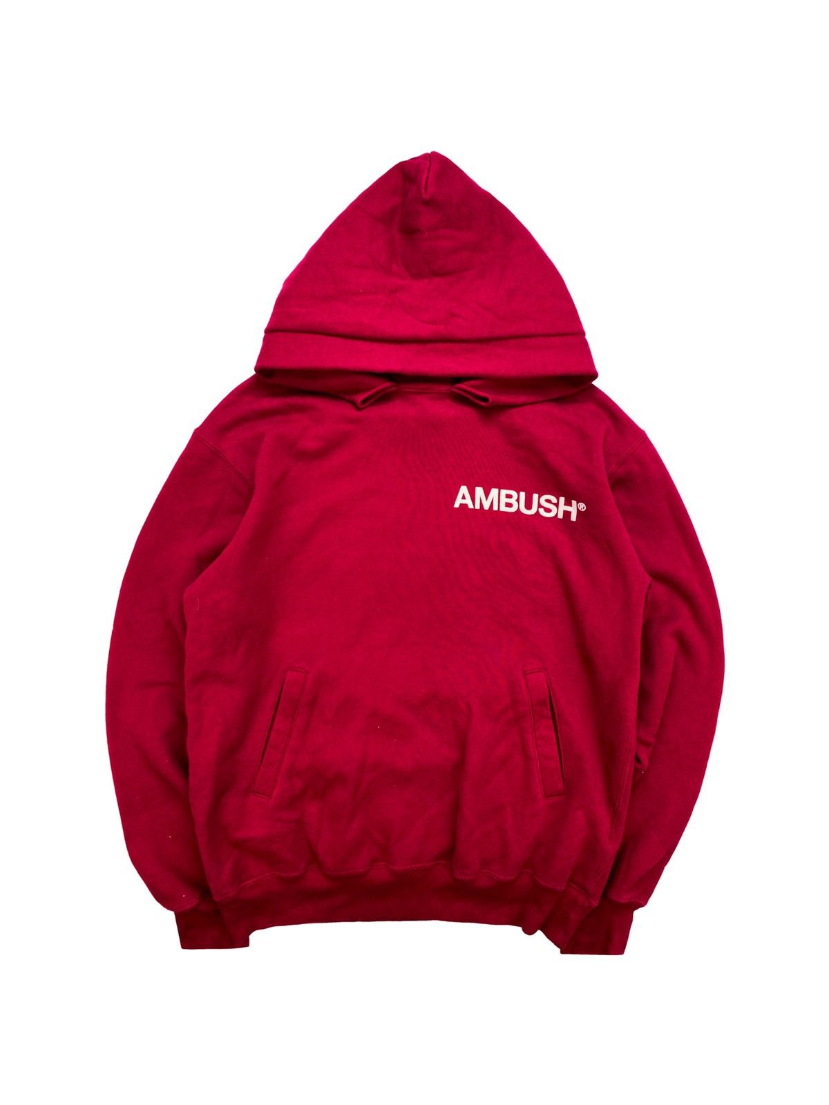Ambush Design Ambush Design Cherry Red Heavy Weight Logo Hoodie | Grailed