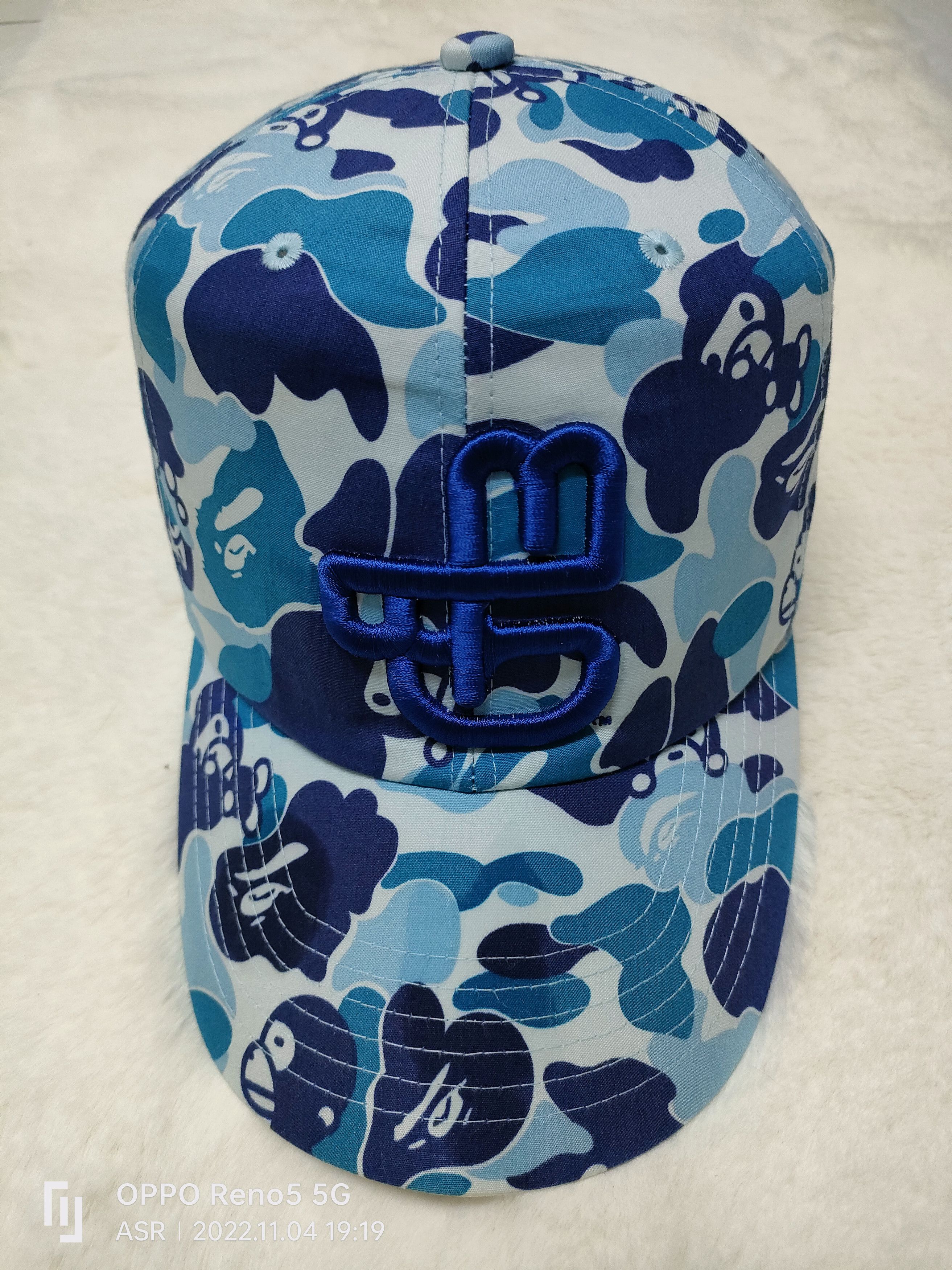 Bape OG BAPE - A BATHING APE BLUE HEADS FITTED HAT SZ M | Grailed