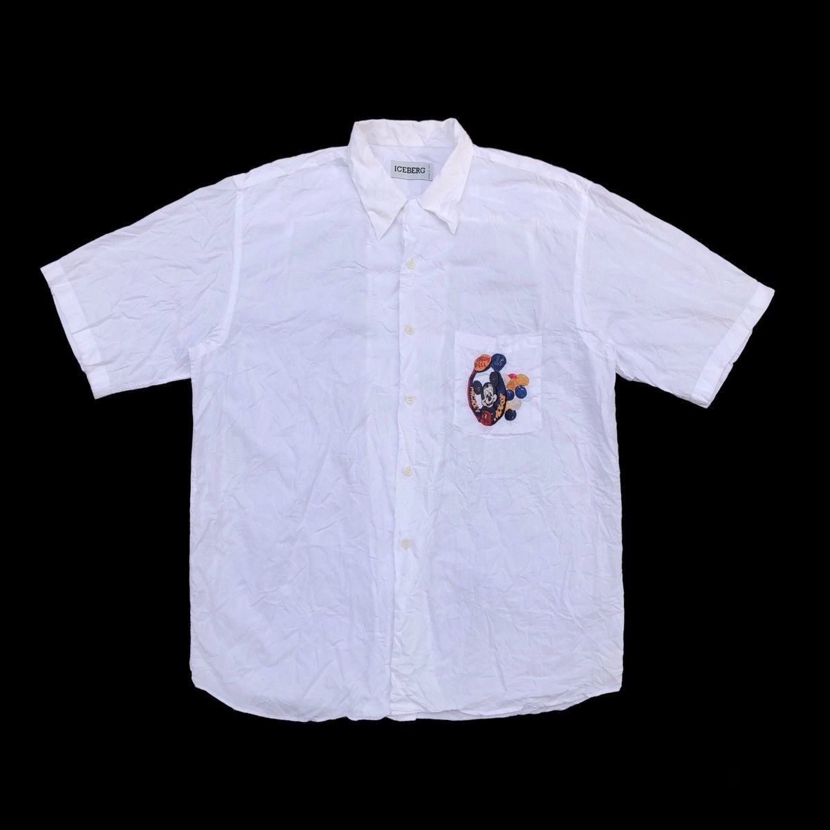 Iceberg × Vintage Iceberg Mickey Mouse Shirt Button Down | Grailed