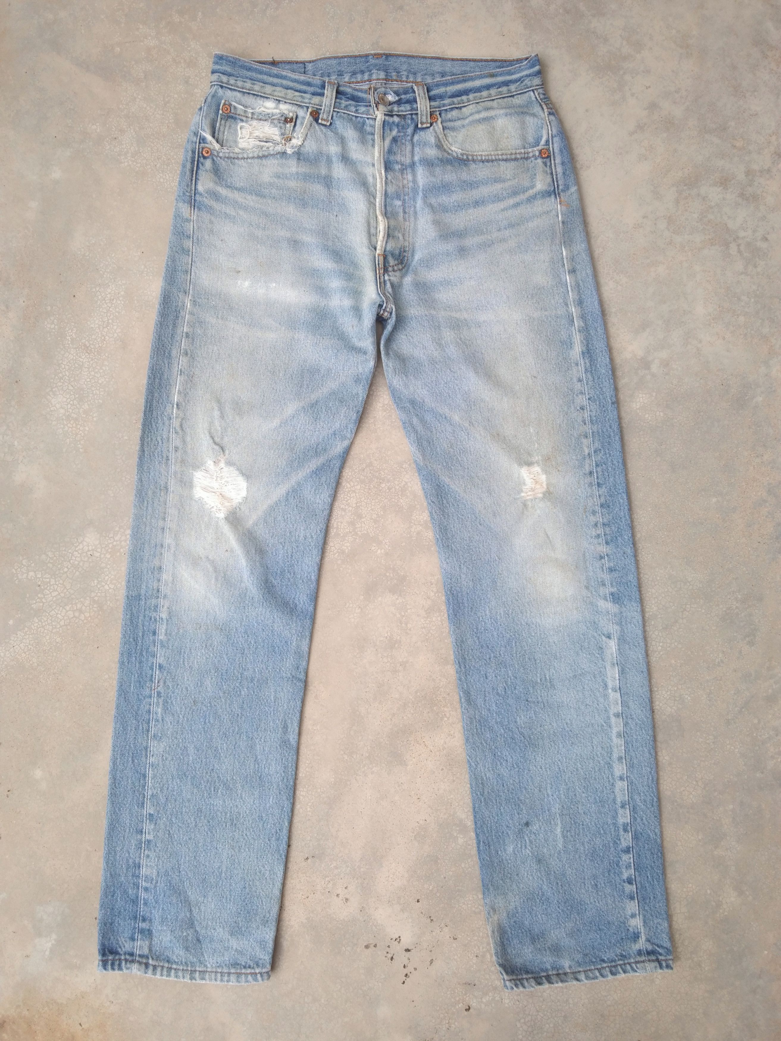 Vintage 80s Vintage Levi's 501 Made In USA Distressed Jeans 30x31 | Grailed