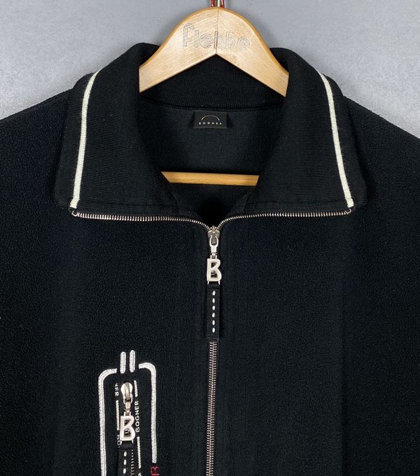 Vintage Bogner Carving Gear Fleece Pullover Jacket Black Zip Luxury ...