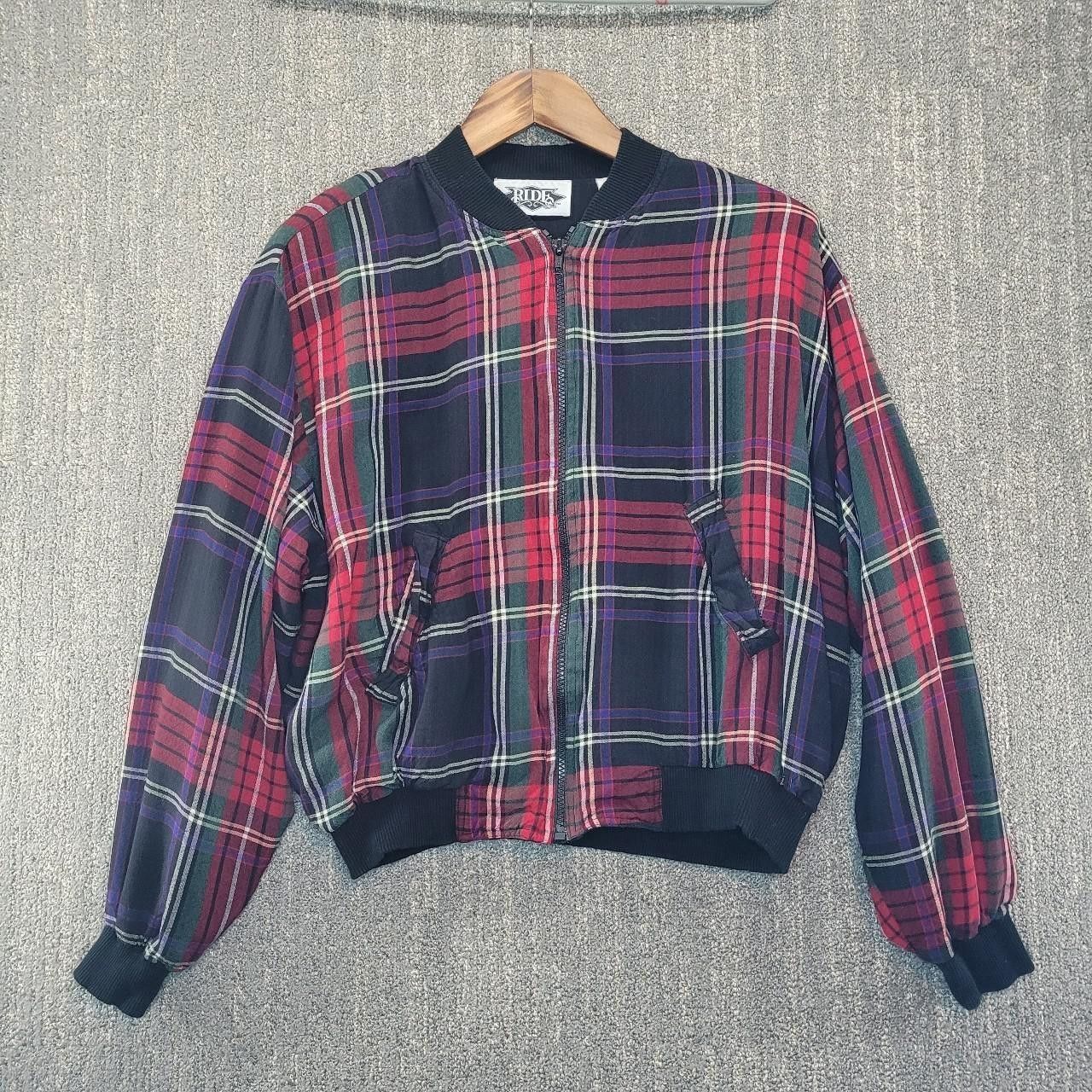Vintage Vintage tartan plaid bomber jacket women's small | Grailed