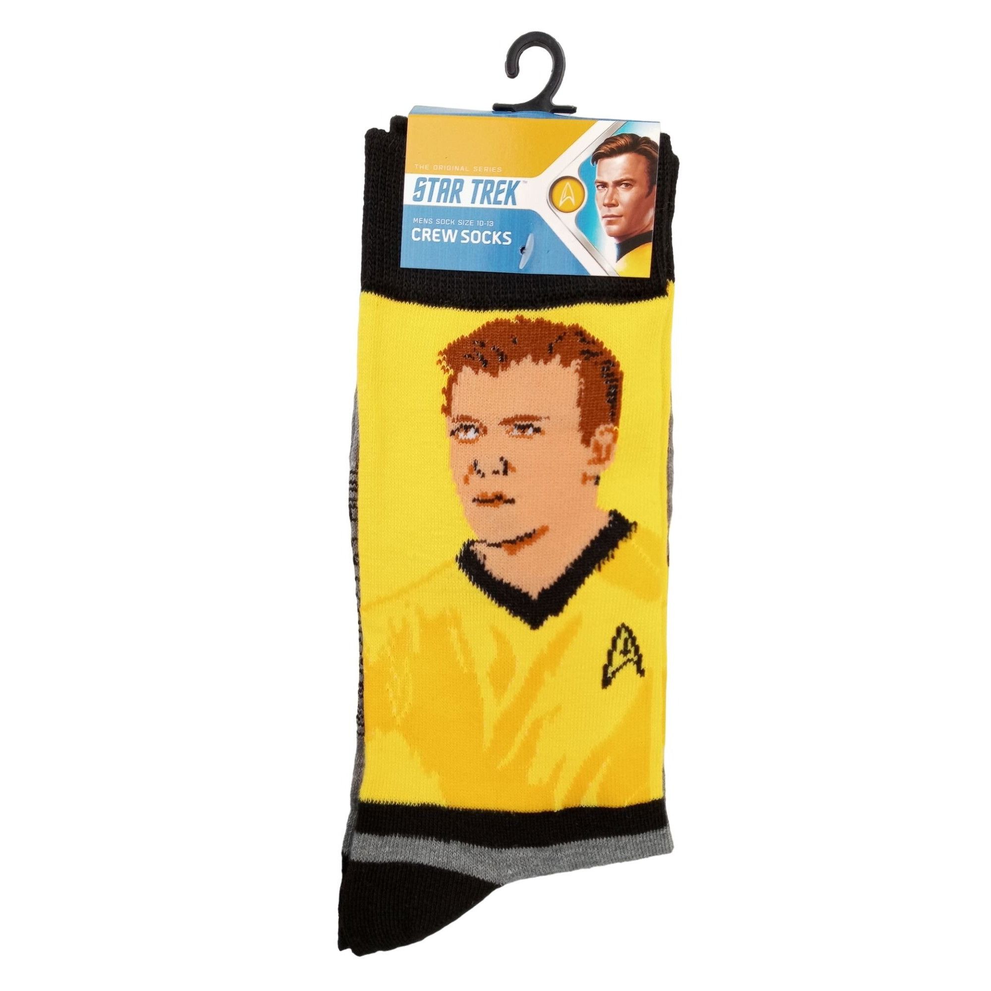 Series × Streetwear Captain Kirk Star Trek Socks Crew Cut Novelty ...