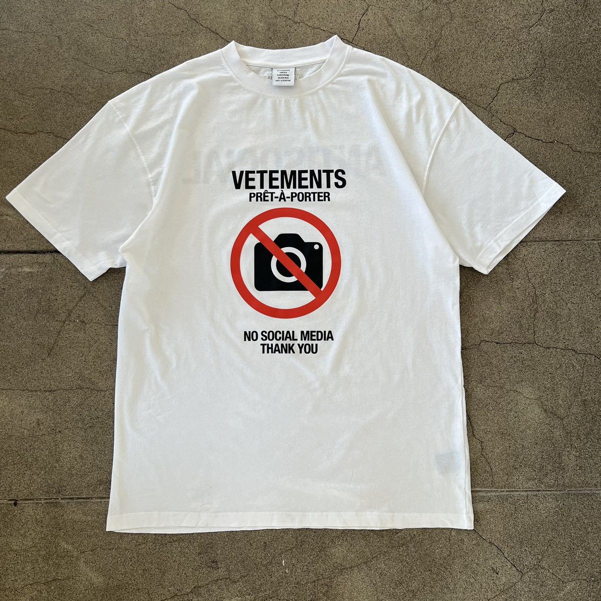 Vetements Vetements no social media shirt | Grailed