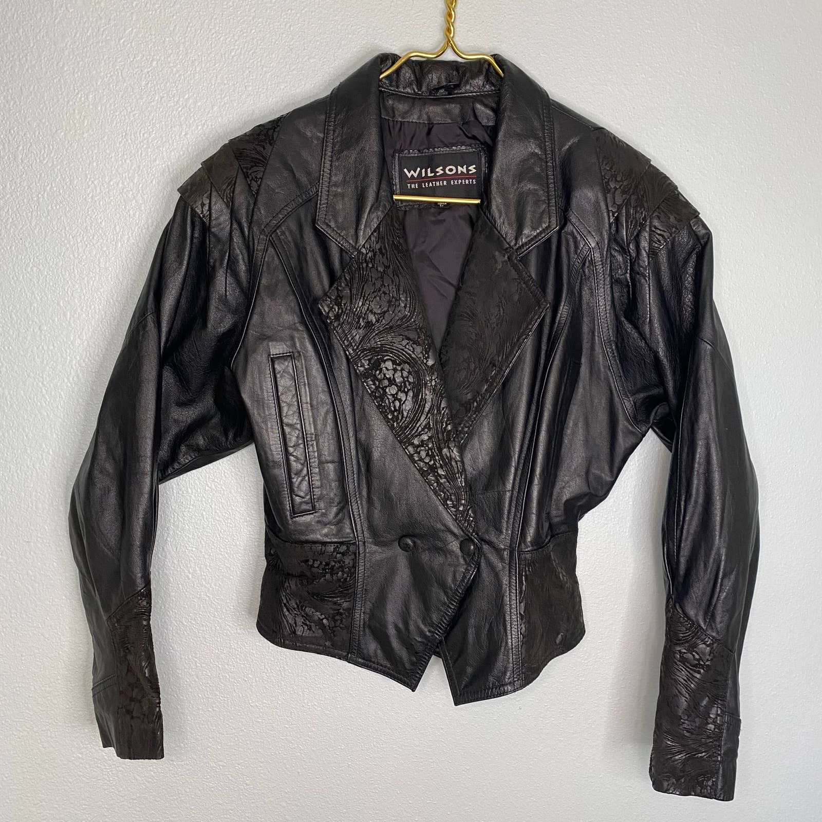 Vintage × Wilsons Leather Wilson's Leather Jacket 80s Vintage Black ...