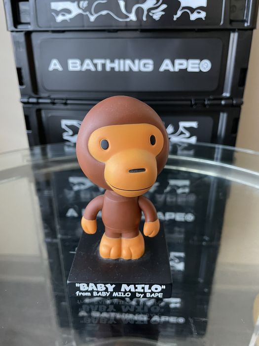 Bape Bape Play Baby Milo Bobble Head Figure Brown Y2K RARE Nigo | Grailed