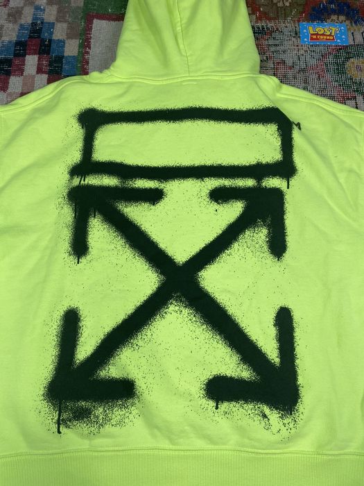 Off-White Virgil Abloh Off-White Spray Paint Arrows Oversized Hoodie ...