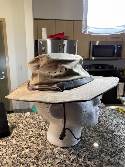Filson Vintage USA made CC Filson Waxed Canvas Safari Hat beige | Grailed