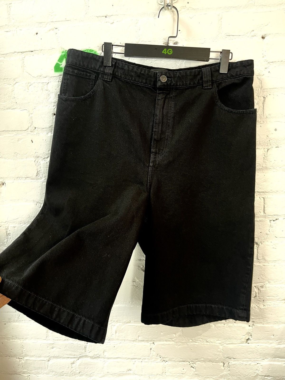 Balenciaga Balenciaga NEW DENIM Black LONG JORTS SHORTS 33-36 LARGE ...