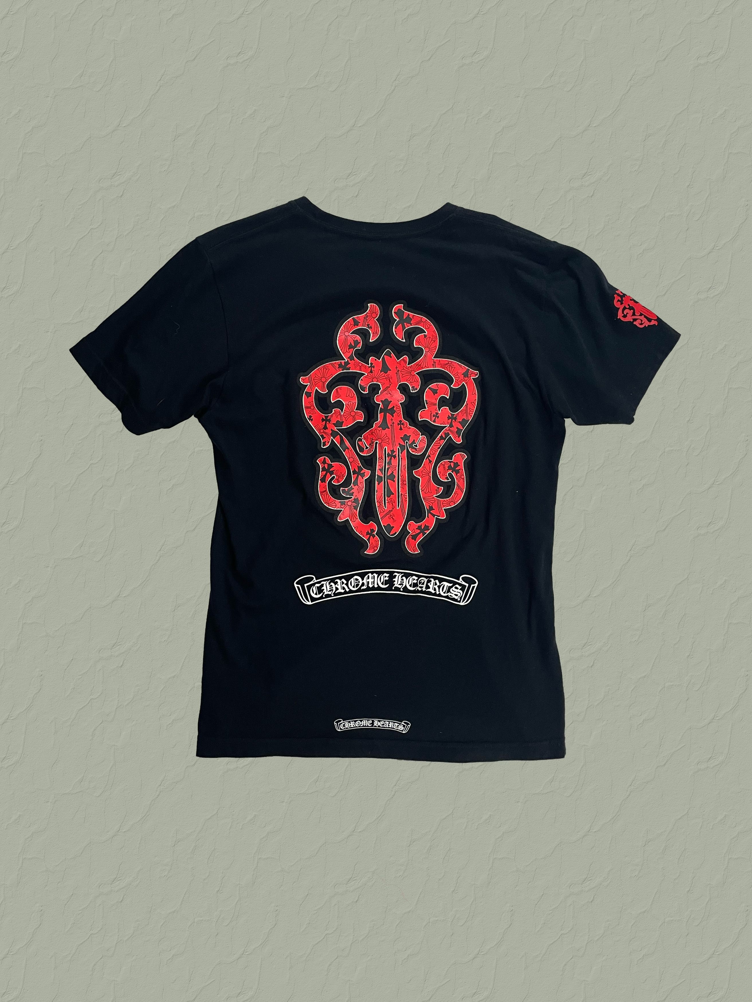 Chrome Hearts Chrome Hearts Black/Red Daggers Tee | Grailed