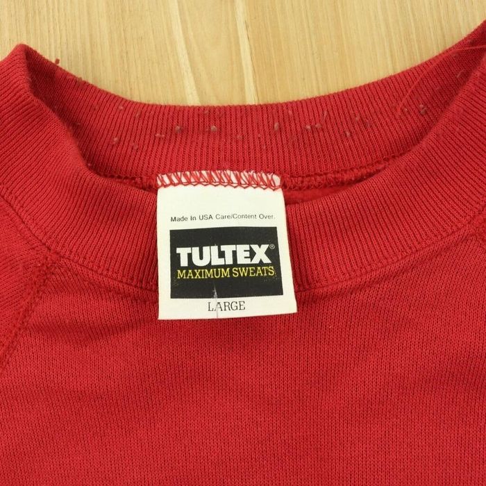 Tultex vtg usa made TULTEX 80's 90s raglan sweatshirt LARGE slim red thin soft | Grailed