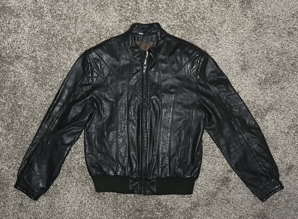 Genuine Leather × Vintage × Wilsons Leather VTG dark gray Wilson | Grailed