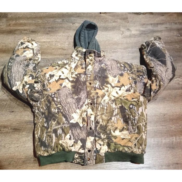 Vintage Bushmaster Mens Camo Jacket Mens Hunting Fishing Hoodie ...