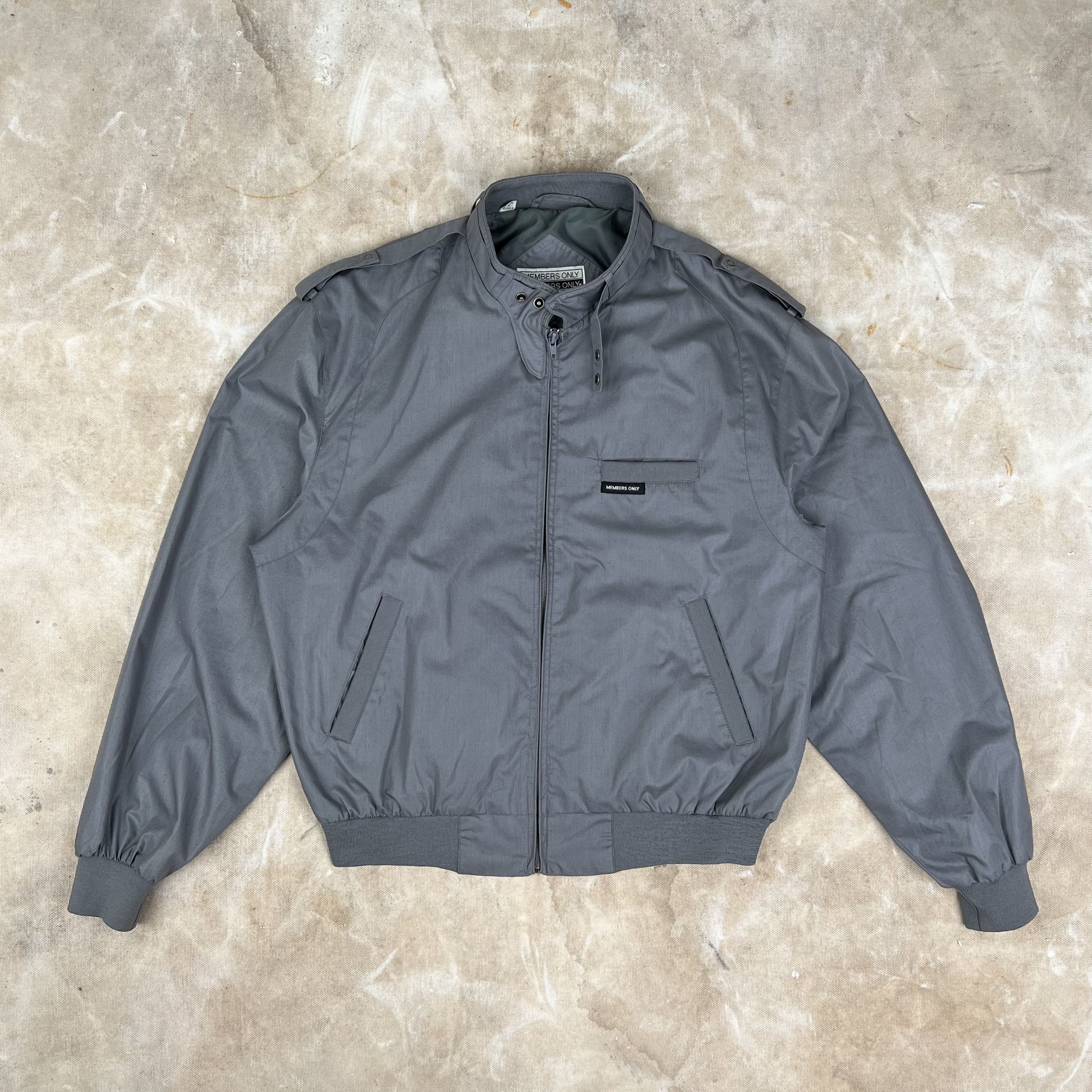 Members Only Vintage 1980s Members Only Gray Bomber Jacket | Grailed