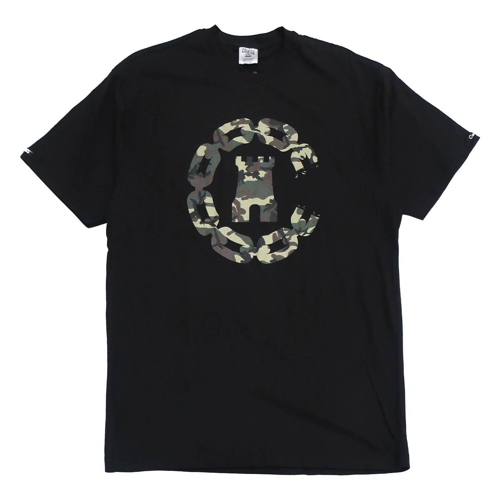 Crooks & Castles Crooks & Castles Men's Castle C Chain Camo Tee T-Shirt ...